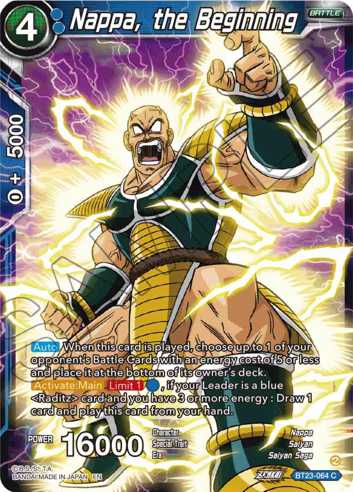 Nappa, the Beginning BT23-064 Prices | Dragon Ball Super Perfect ...
