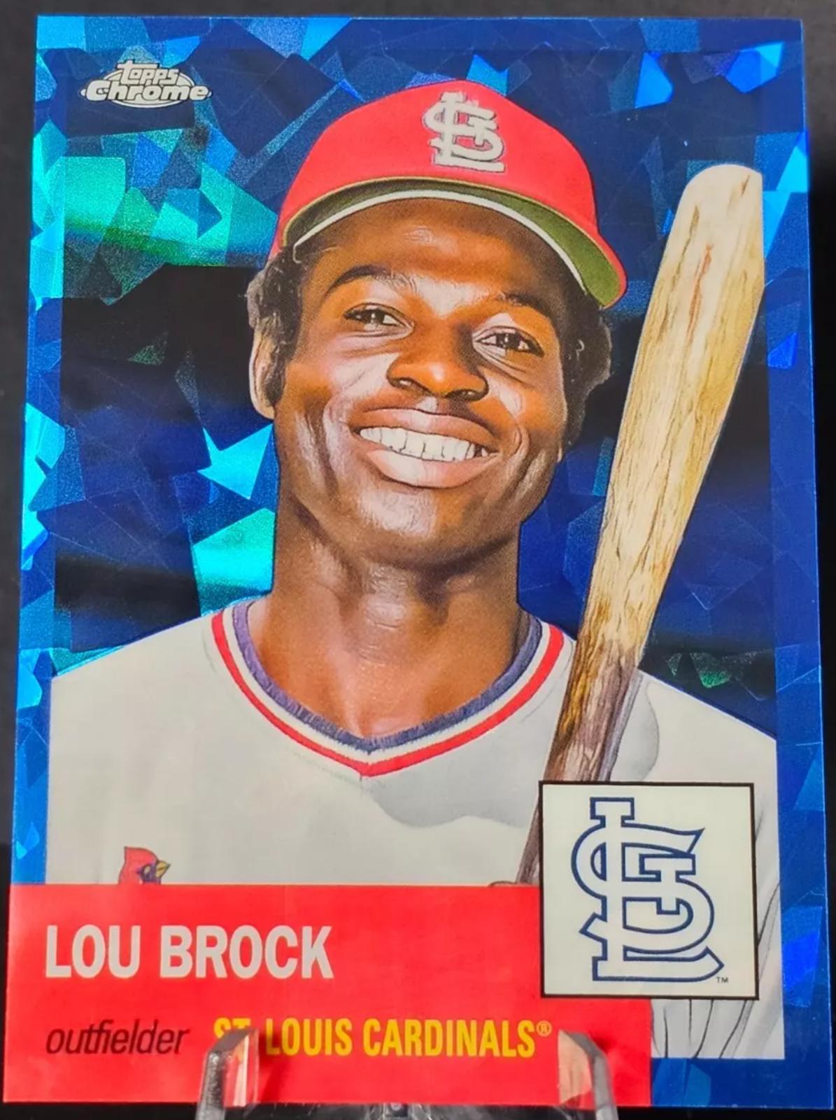 Lou Brock [Blue Atomic] #402 Prices | 2022 Topps Chrome Platinum ...