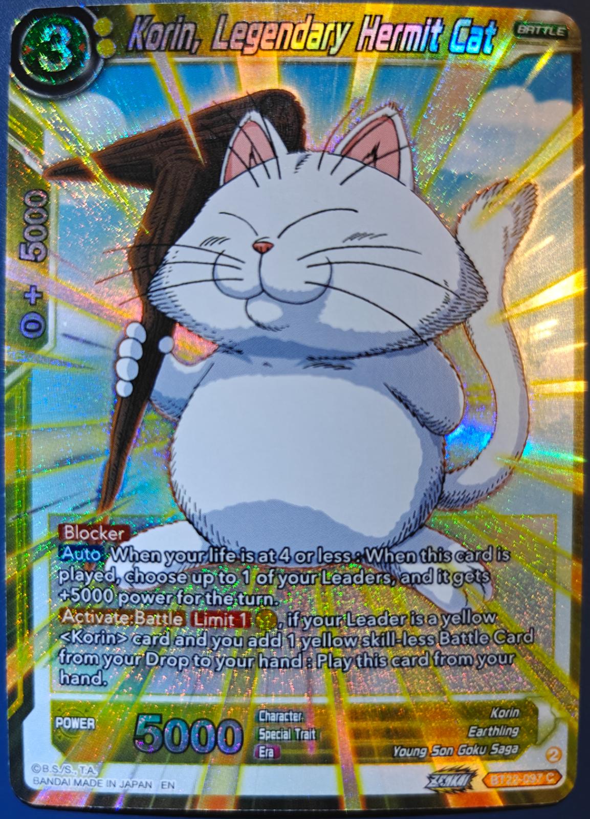 Korin, Legendary Hermit Cat [Foil] BT22-097 Prices | Dragon Ball Super ...