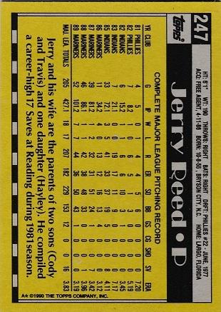 Jerry Reed #247 Prices | 1990 Topps | Baseball Cards