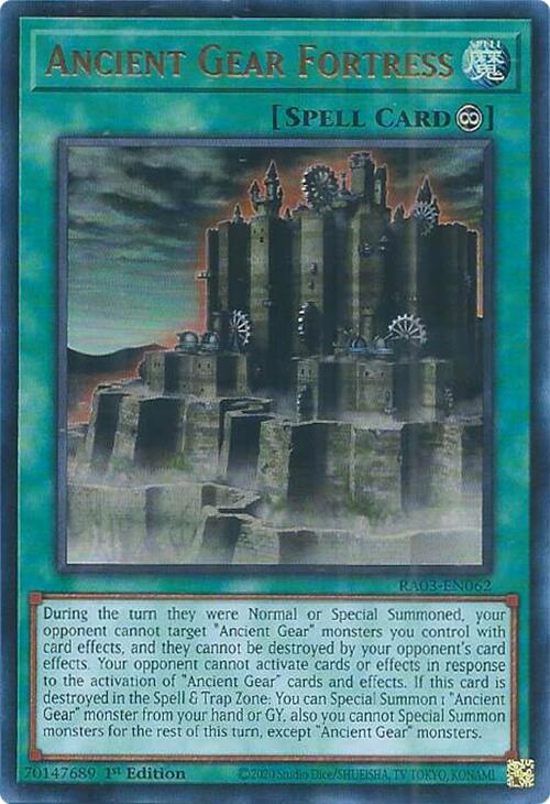 Ancient Gear Fortress [Super Rare] RA03-EN062 Prices | YuGiOh Quarter ...