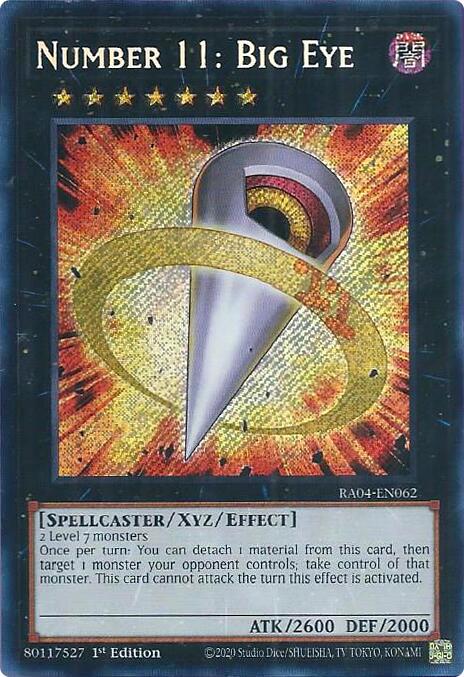 Number 11: Big Eye [Quarter Century Secret Rare] RA04-EN062 Precios ...
