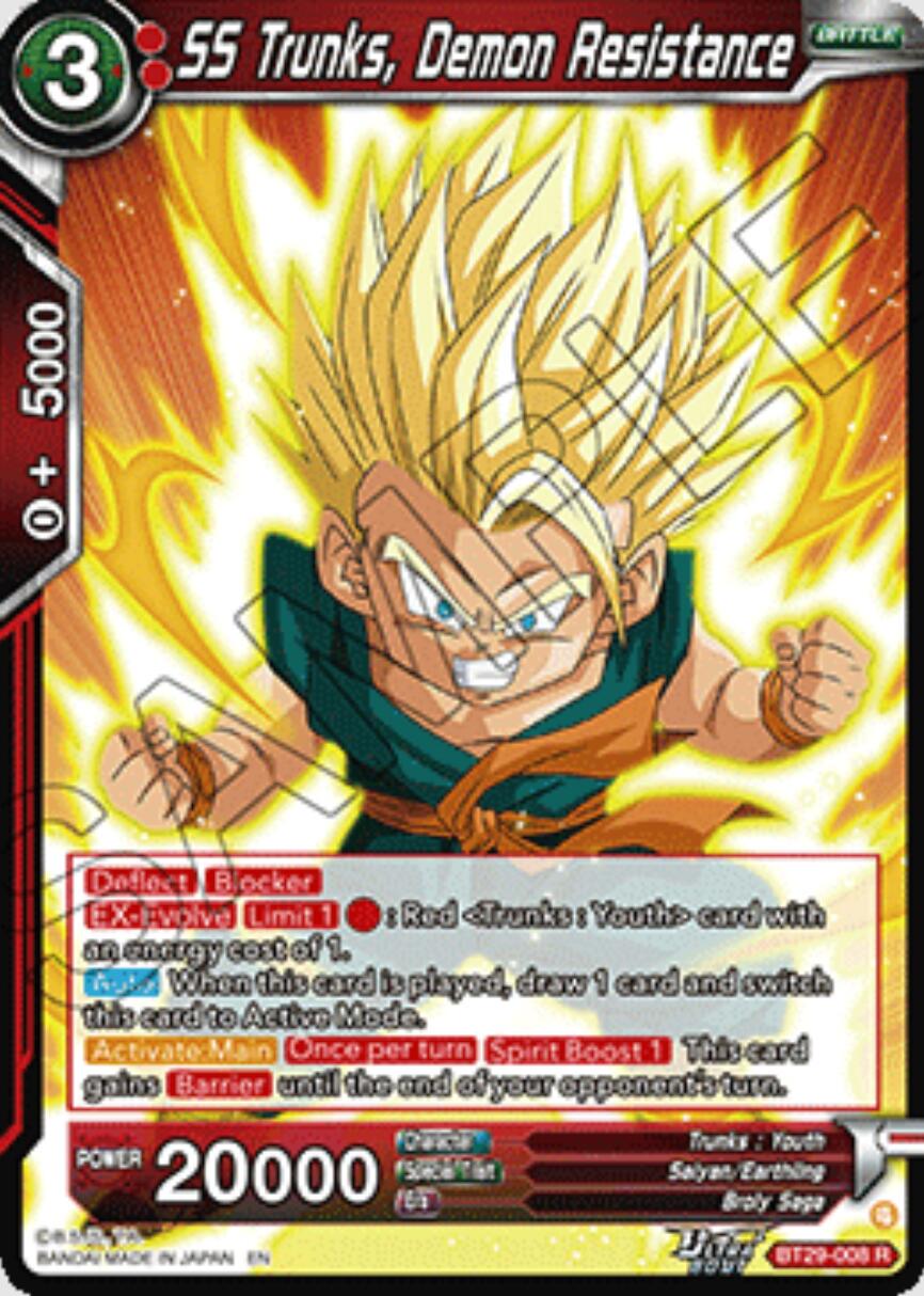 SS Trunks, Demon Resistance BT29-008 Prices | Dragon Ball Super ...