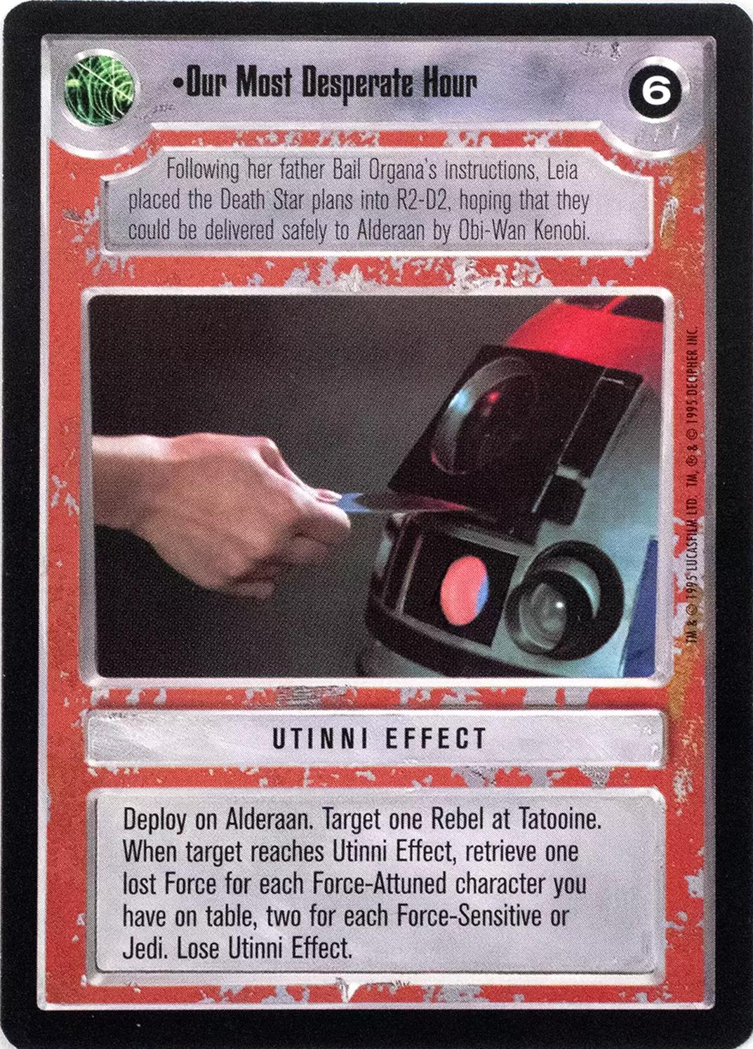 Our Most Desperate Hour [Limited] Prices | Star Wars CCG Premiere | Star Wars Cards