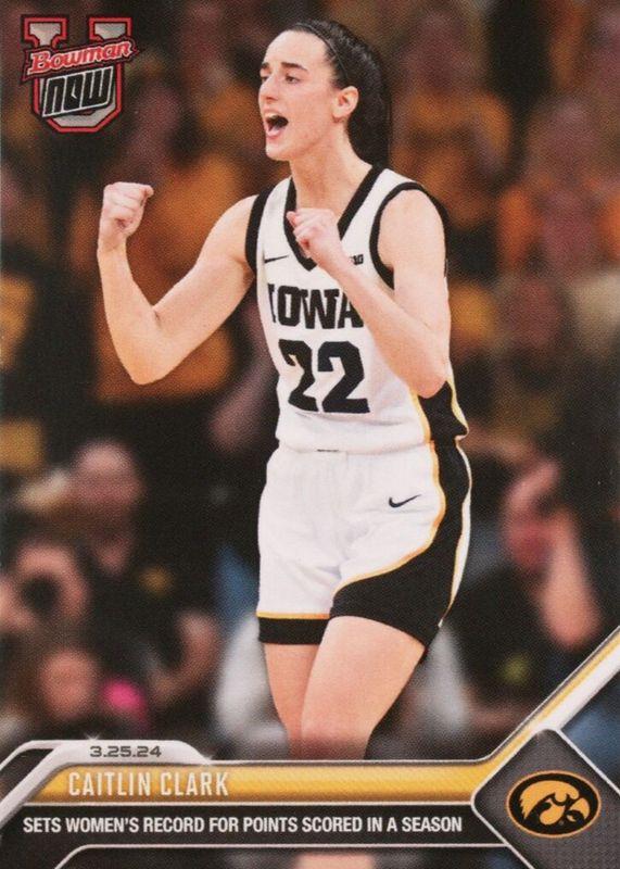 Caitlin Clark #74 Prices | 2023 Bowman U Now | Basketball Cards