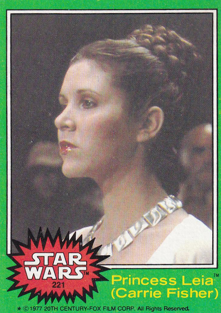Princess Leia Carrie Fisher #221 Prices | Star Wars 1977 Topps | Star ...
