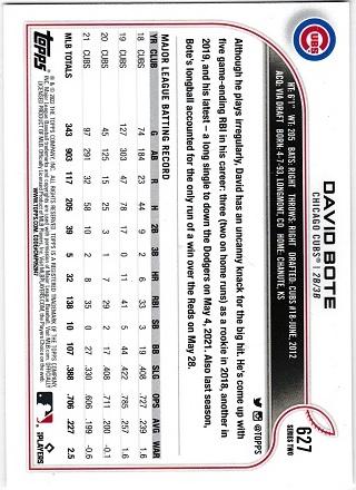 David Bote #627 Prices | 2022 Topps | Baseball Cards