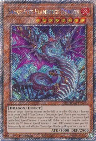 Snake-Eyes Flamberge Dragon [Platinum Secret Rare] RA03-EN033 Prices ...