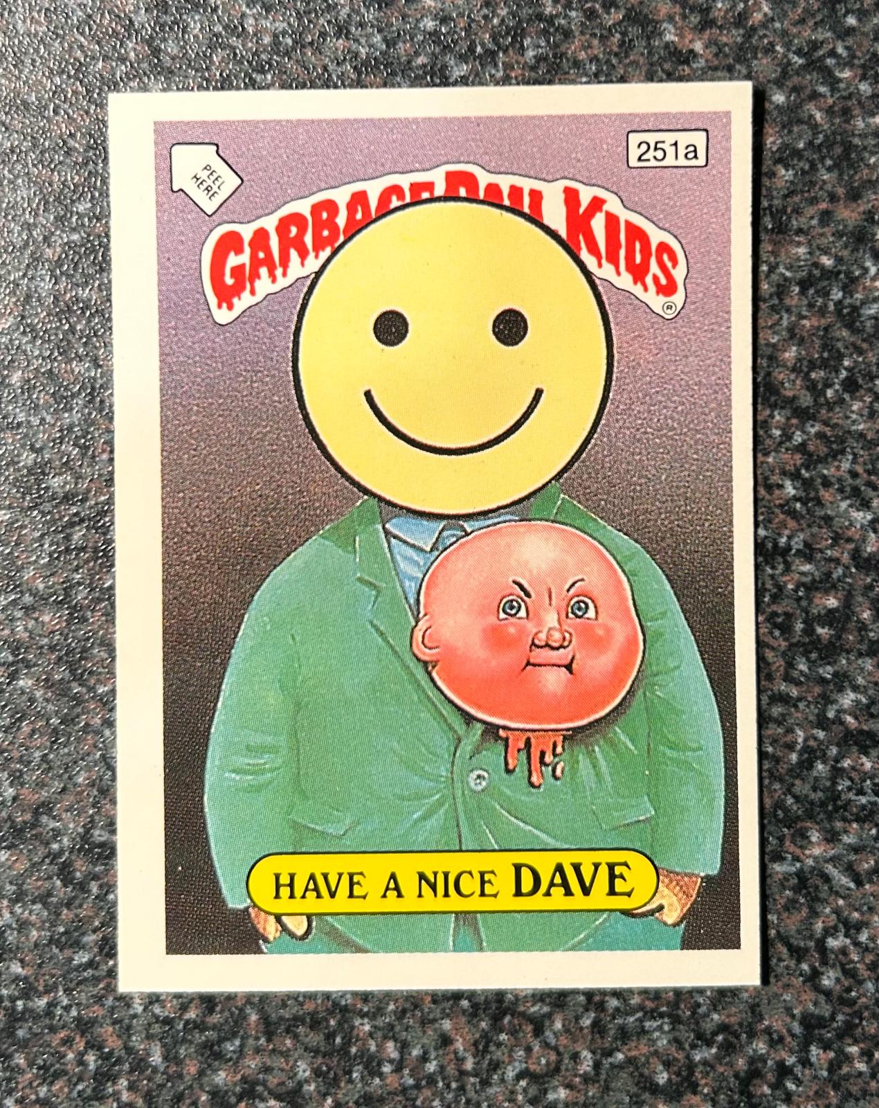 Have A Nice Dave #251A Prices | Garbage Pail Kids 1986 Mini | GPK Cards