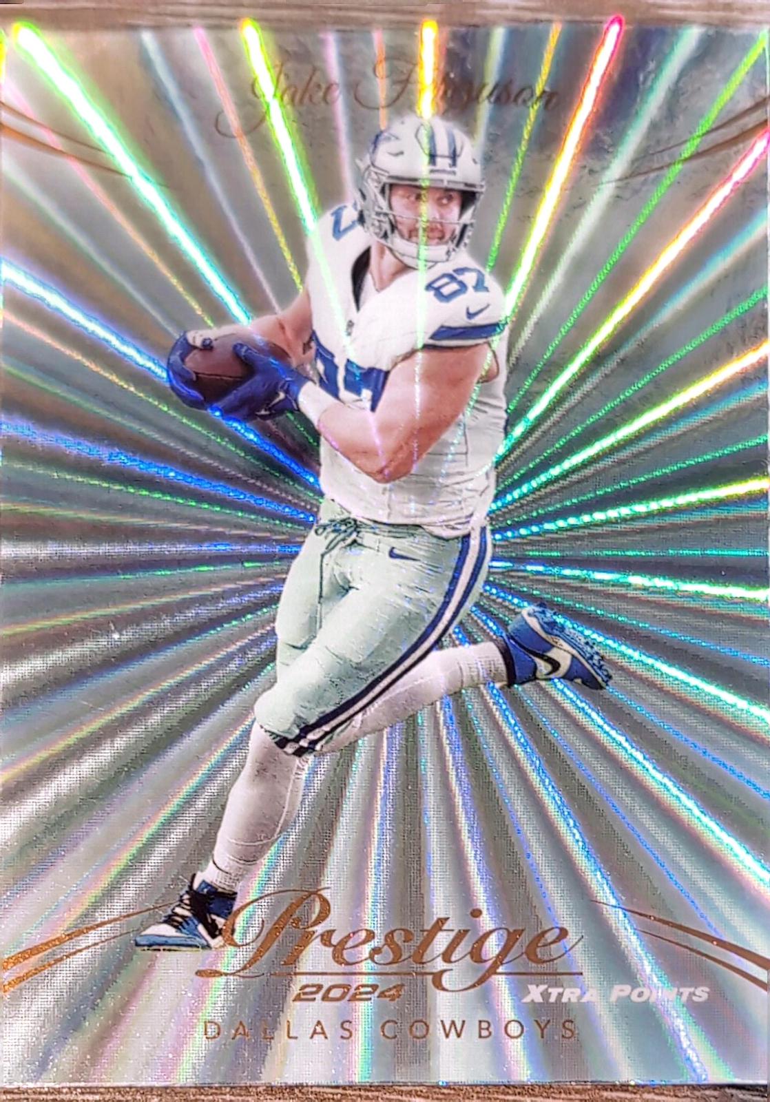 Jake Ferguson [Sunburst Xtra Points] #77 Prices | 2024 Panini Prestige | Football Cards