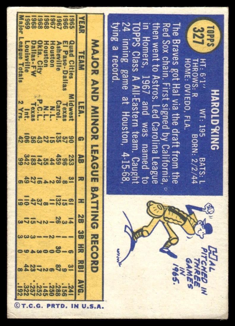 Hal King #327 Prices | 1970 Topps | Baseball Cards