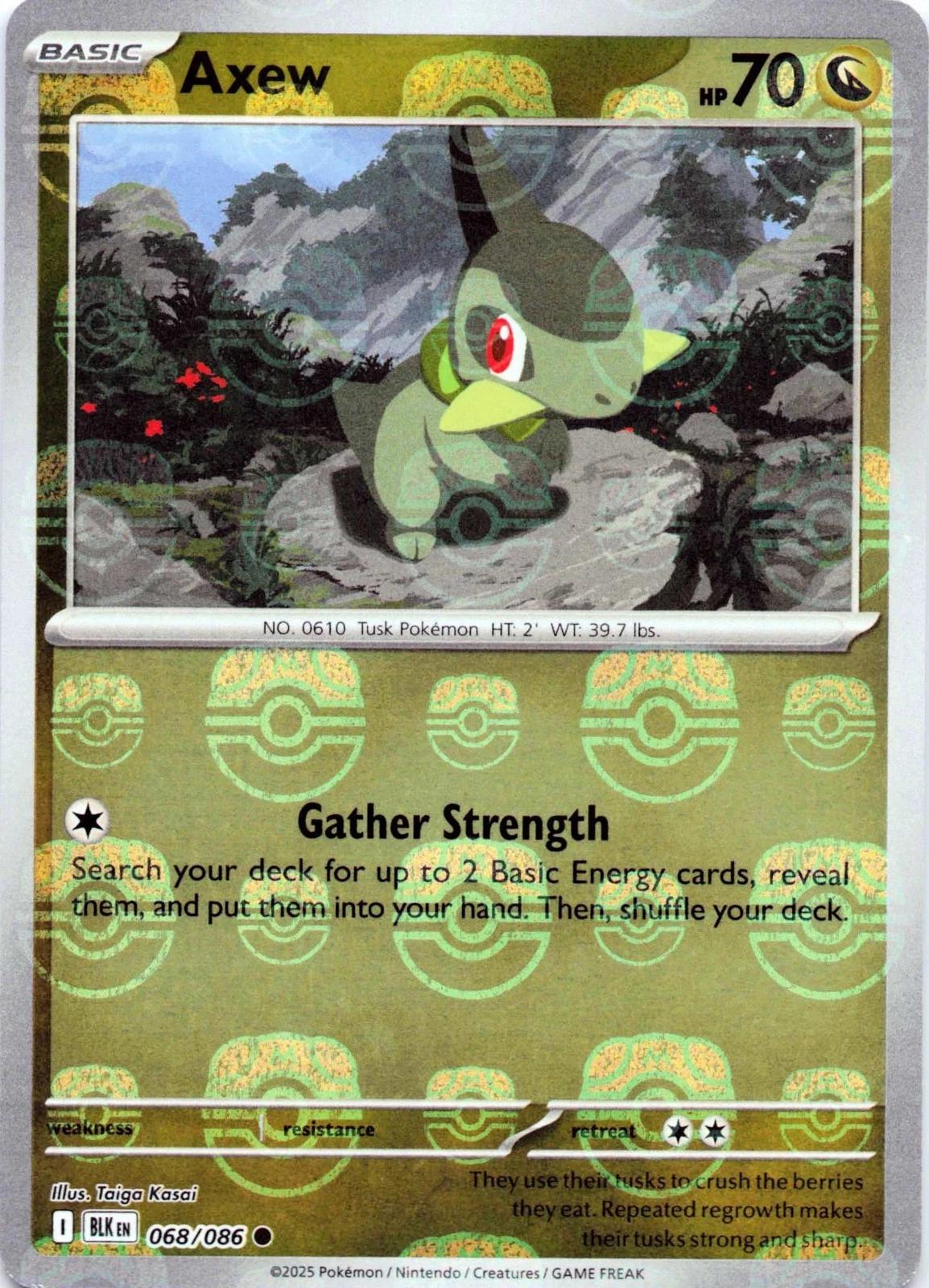 Axew [Master Ball] #68 Prices | Pokemon Black Bolt | Pokemon Cards