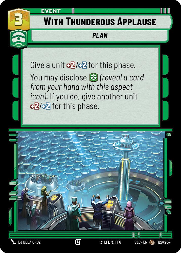 With Thunderous Applause #129 Prices | Star Wars Unlimited: Secrets of ...
