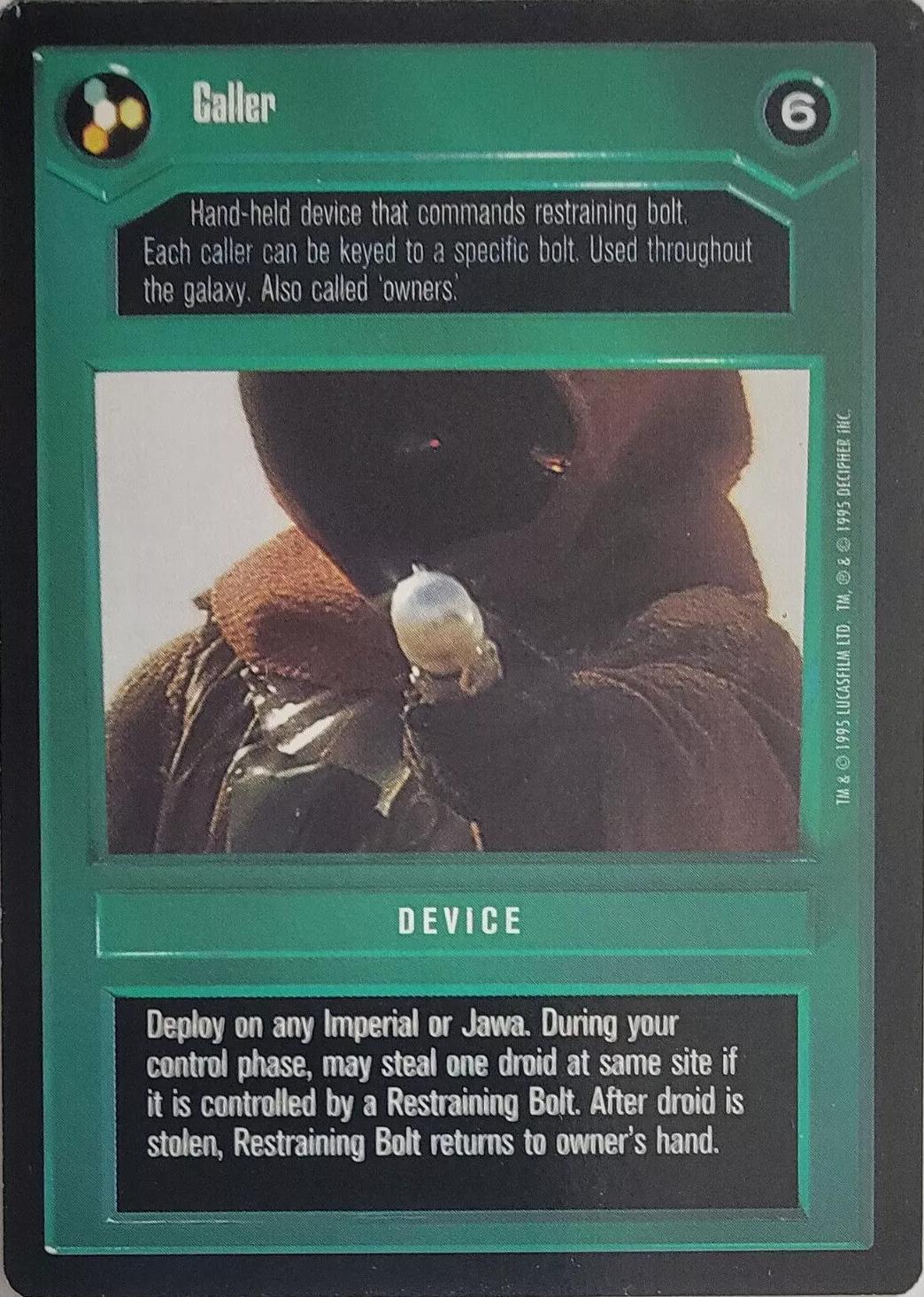 Caller [Limited Dark] Prices | Star Wars CCG Premiere | Star Wars Cards