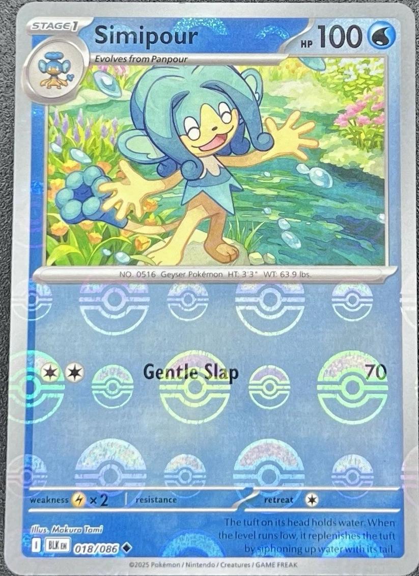 Simipour [Poke Ball] #18 Prices | Pokemon Black Bolt | Pokemon Cards