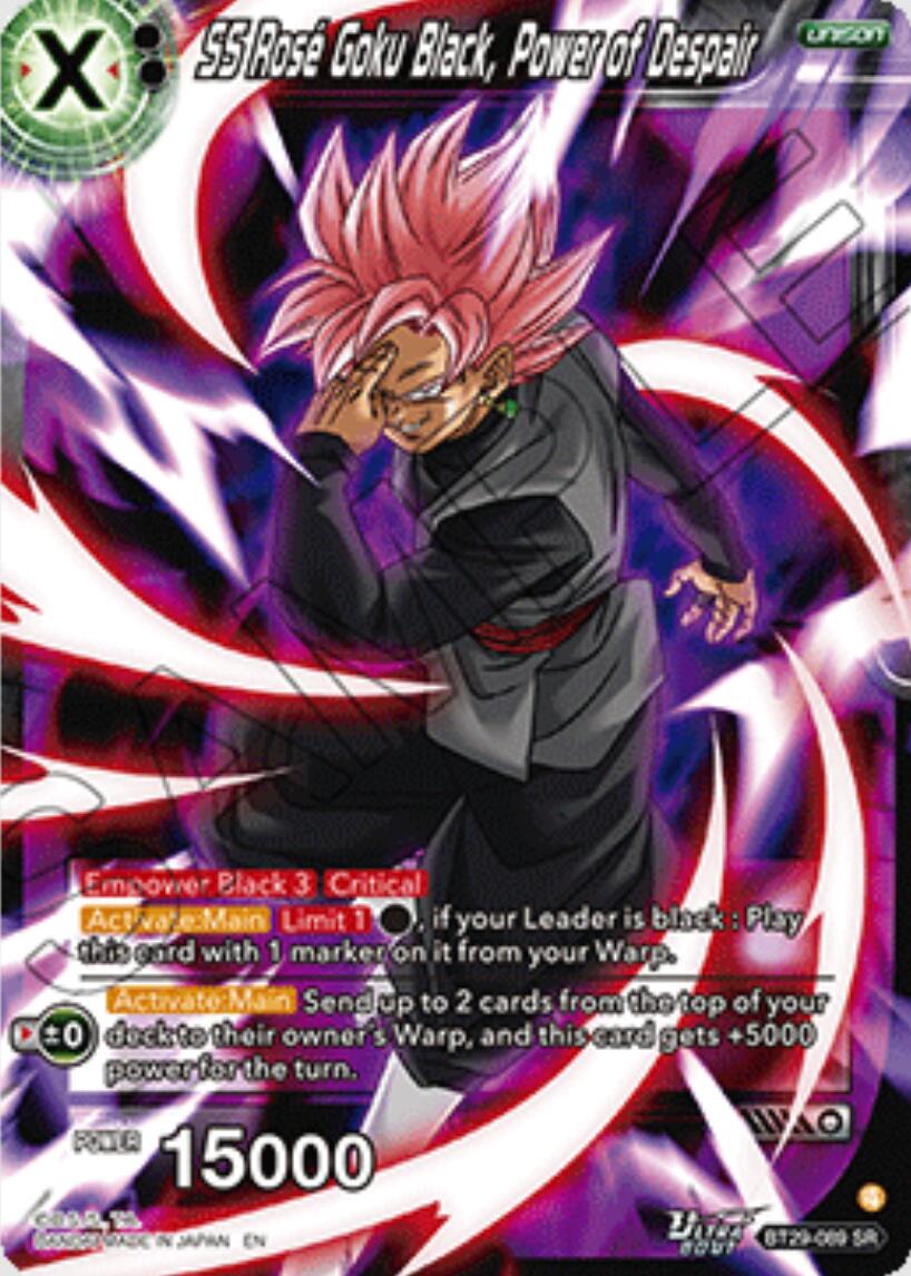 SS Rose Goku Black, Power of Despair BT29-089 Prices | Dragon Ball ...