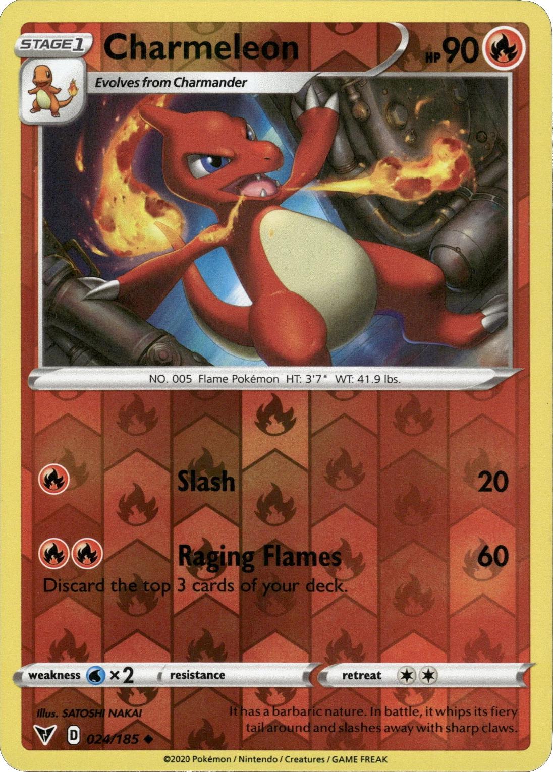 Charmeleon [Reverse Holo] #24 Prices | Pokemon Vivid Voltage | Pokemon ...