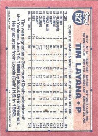 Tim Layana #627 Prices | 1991 Topps | Baseball Cards