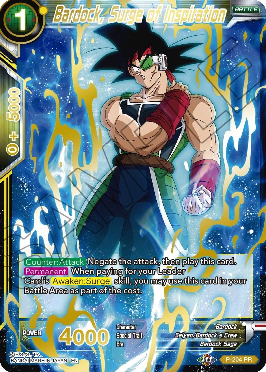 Bardock, Surge of Inspiration [Gold Stamped Foil] P-204 Prices | Dragon ...