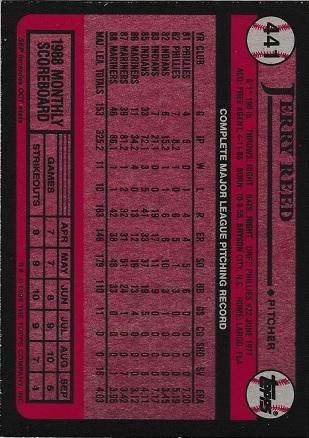 Jerry Reed #441 Prices | 1989 Topps | Baseball Cards