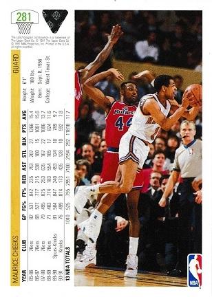 Maurice Cheeks #281 Prices | 1991 Upper Deck | Basketball Cards