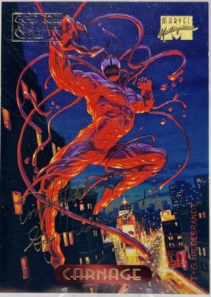 Carnage [Gold Foil Signature] #20 Prices | Marvel 1994 Masterpieces ...