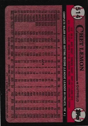 Chet Lemon #514 Prices | 1989 Topps | Baseball Cards