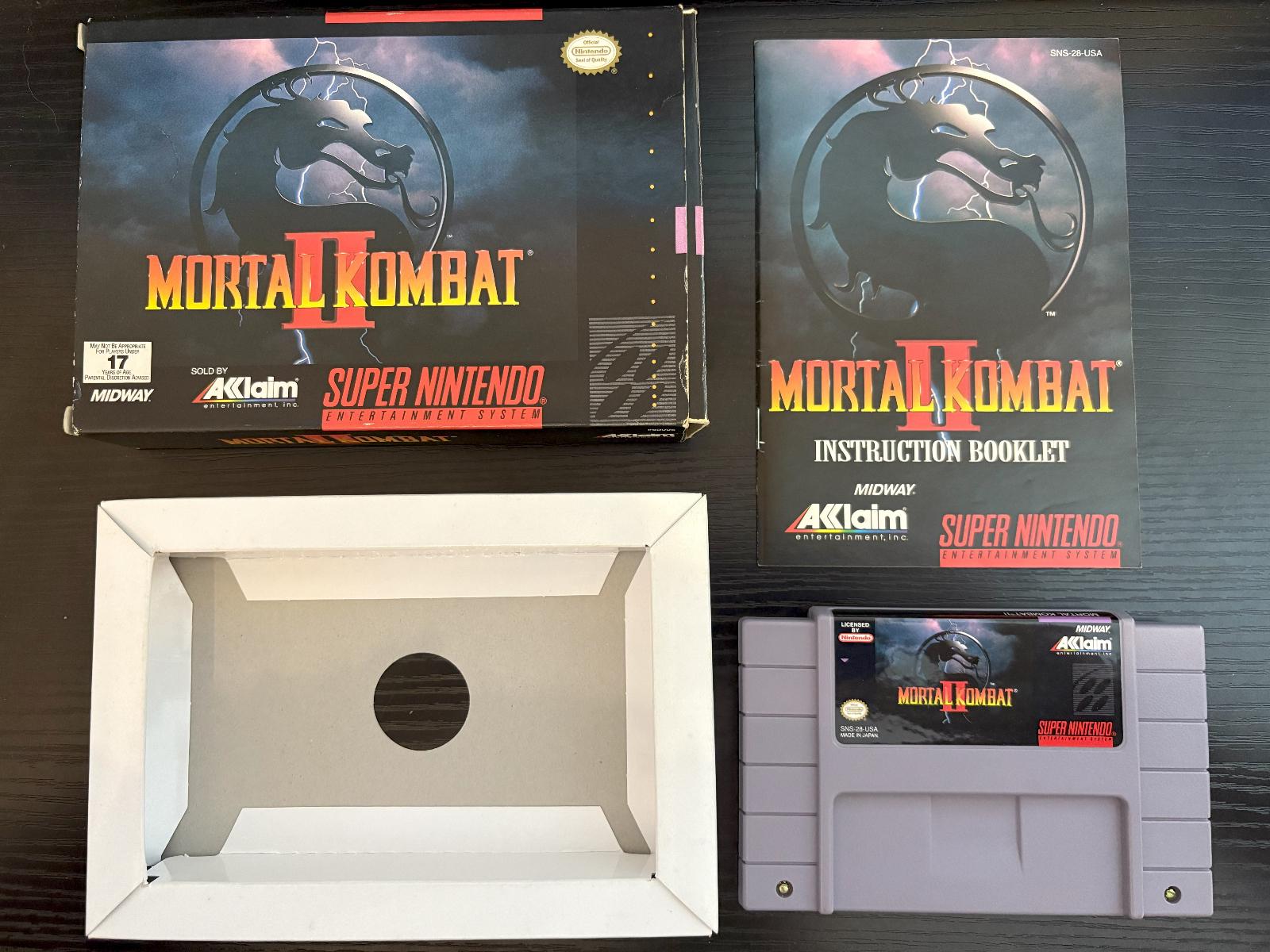 Mortal Kombat II | Item, Box, and Manual | Super Nintendo