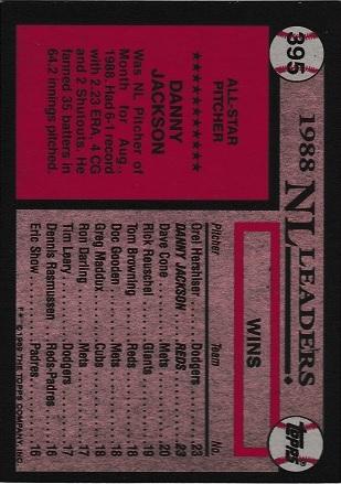 Danny Jackson #395 Prices | 1989 Topps | Baseball Cards