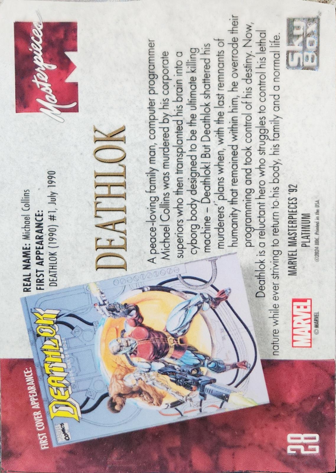 Deathlok #28 Prices | Marvel 2024 SkyBox Masterpieces ’92 Platinum ...