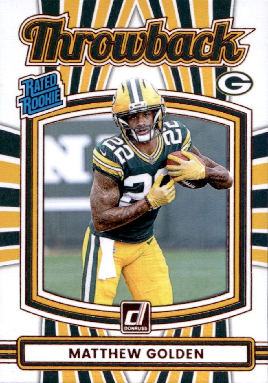 Matthew Golden #9 Prices | 2025 Panini Donruss Rated Rookie Throwback ...