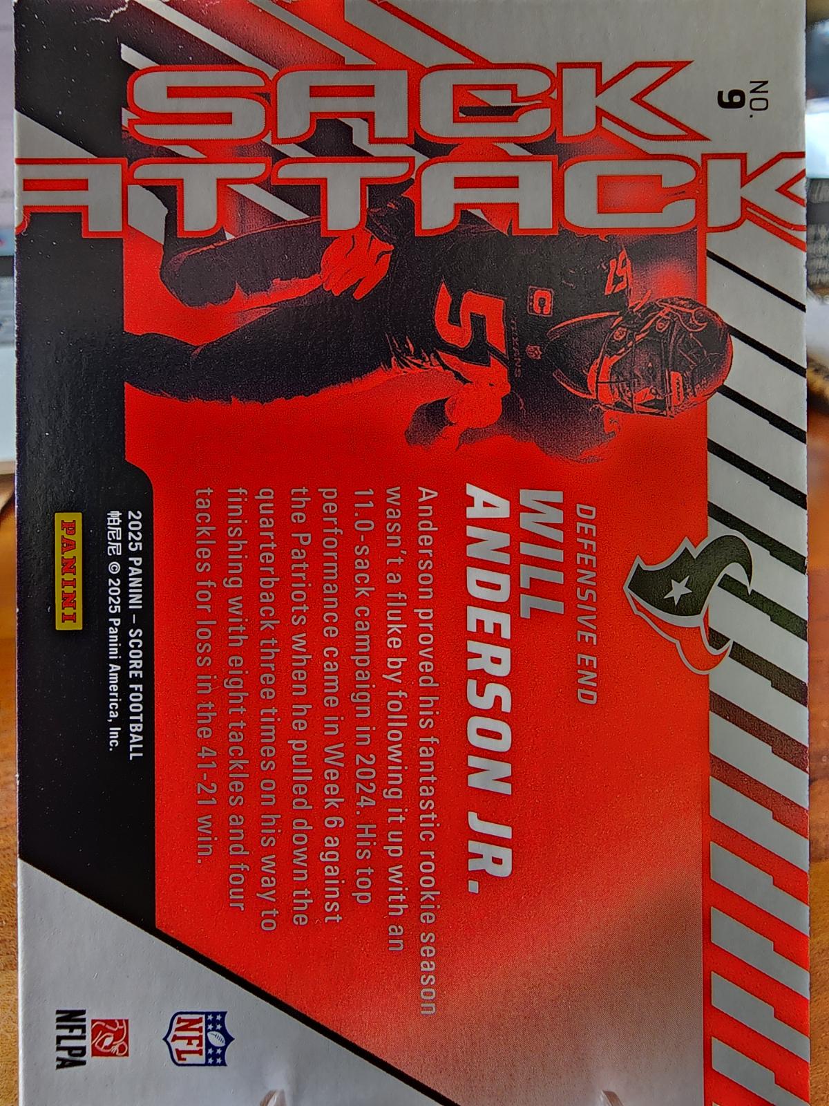Will Anderson Jr. #9 Prices | 2025 Panini Score Sack Attack | Football ...