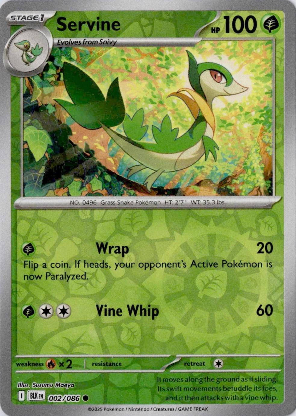 Servine [Reverse] #2 Prices | Pokemon Black Bolt | Pokemon Cards