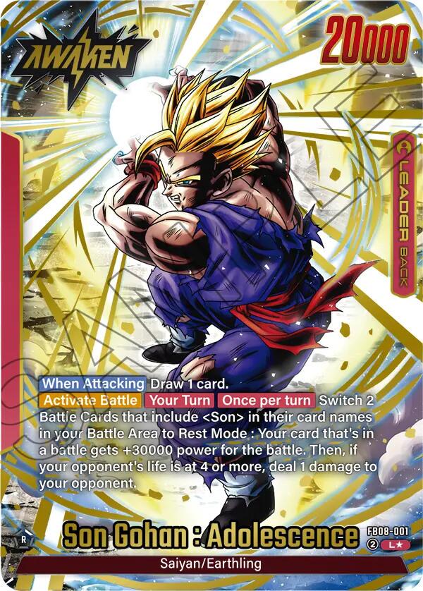 Son Gohan : Adolescence - FB08-001 [Alternate Art Holo] FB08-001 Prices ...