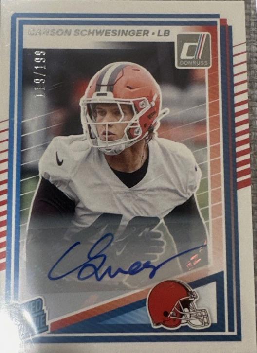 Carson Schwesinger [Autograph] #392 Prices | 2025 Panini Donruss ...