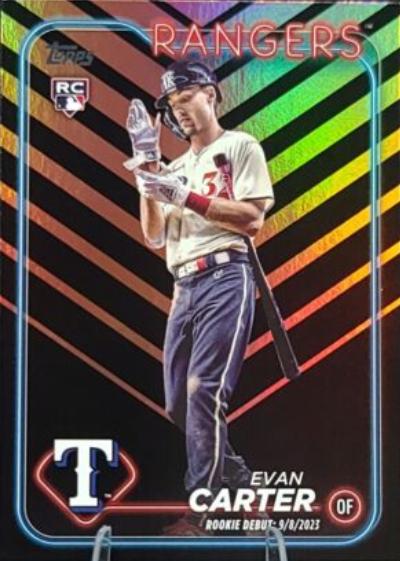 Evan Carter [Holiday] #US58 Prices [Rookie] | 2024 Topps Update ...