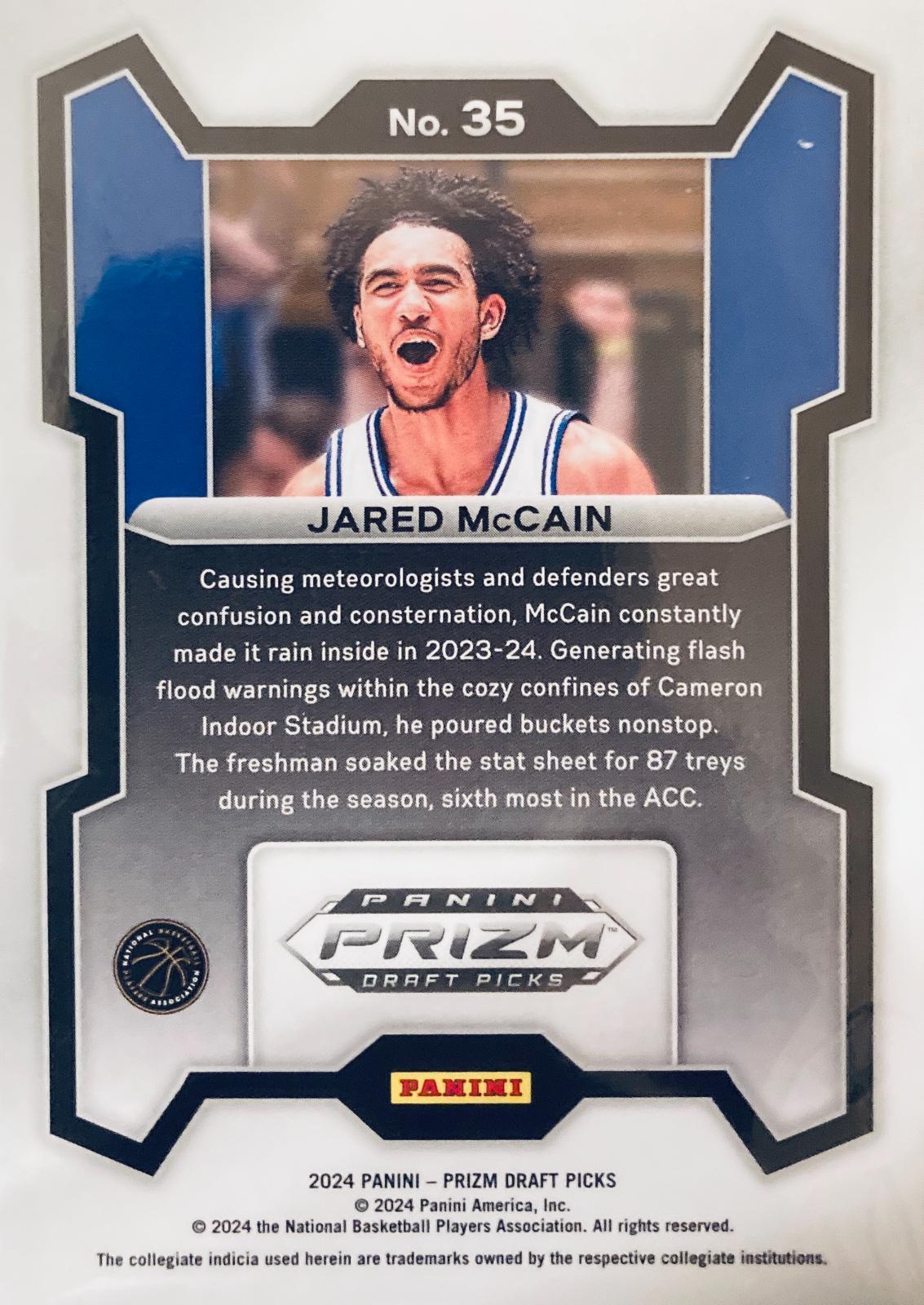 Jared McCain #35 Prices [Rookie] | 2024 Prizm Draft Picks | Basketball ...