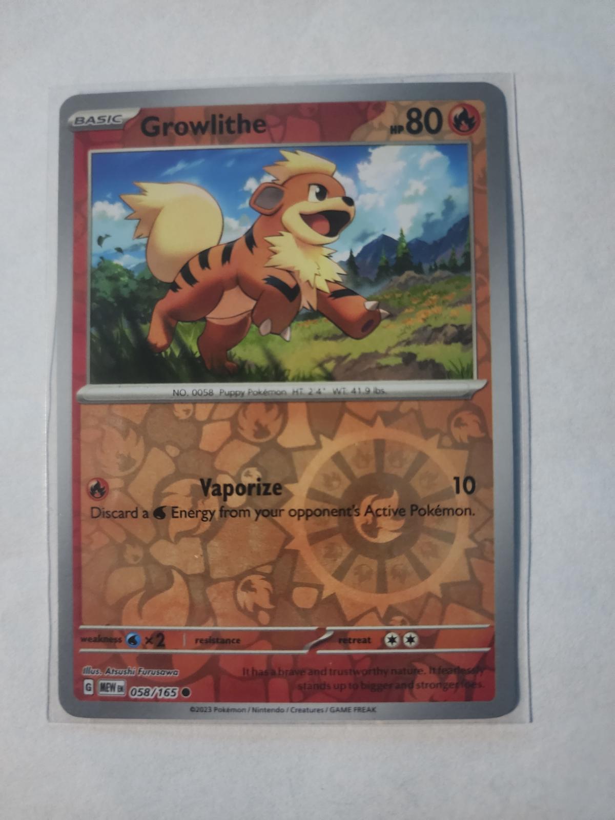 Growlithe [Reverse Holo] | Ungraded | Pokemon Scarlet & Violet 151