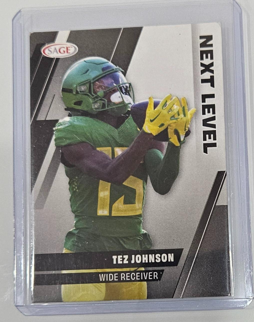 Tez Johnson #100 Prices | 2025 Sage Hit | Football Cards