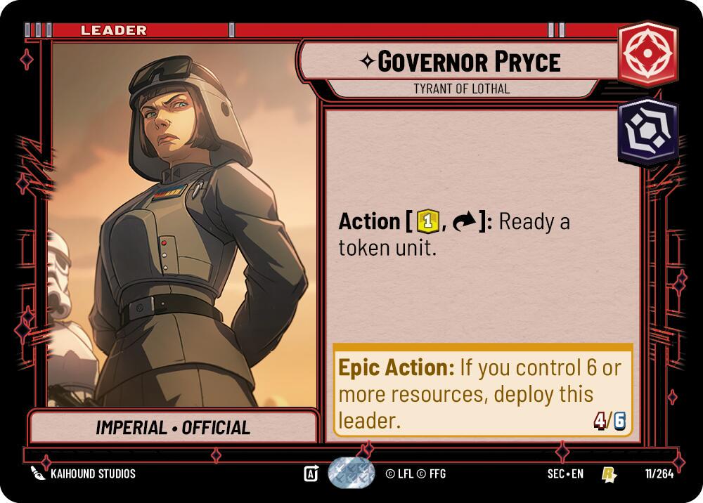 Governor Pryce - Tyrant of Lothal #11 Prices | Star Wars Unlimited ...