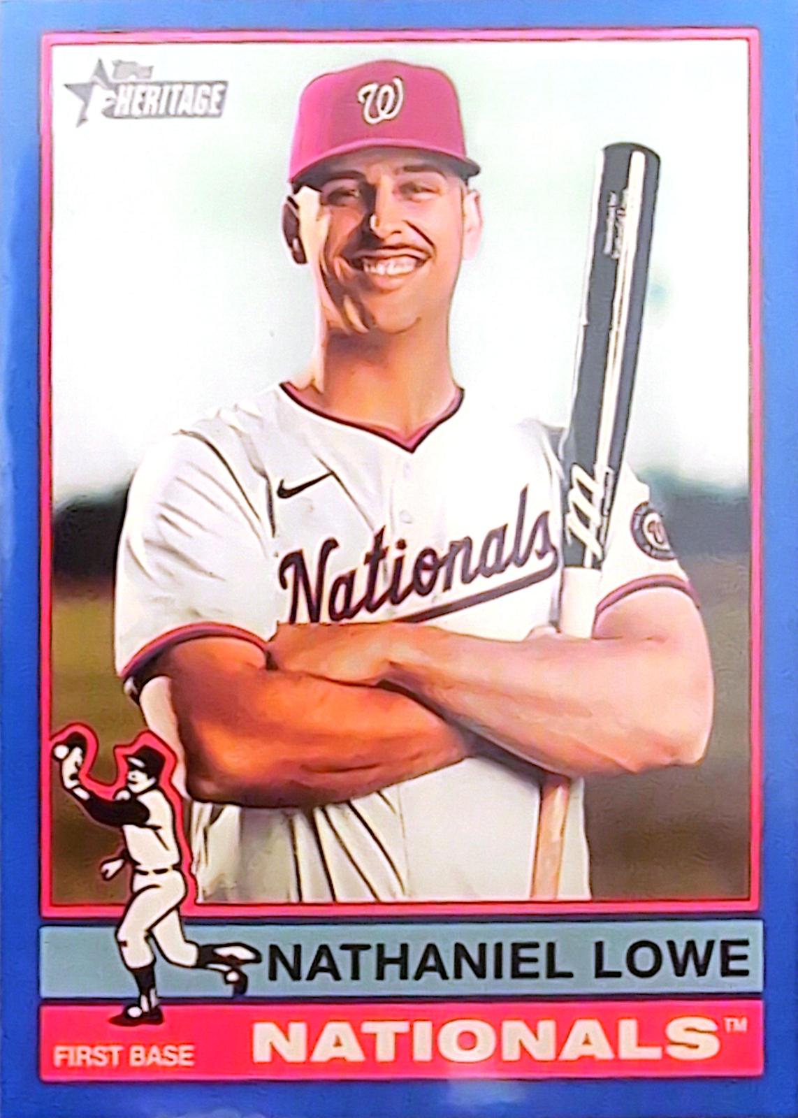 Nathaniel Lowe [Dark Blue Border] #485 Prices | 2025 Topps Heritage ...