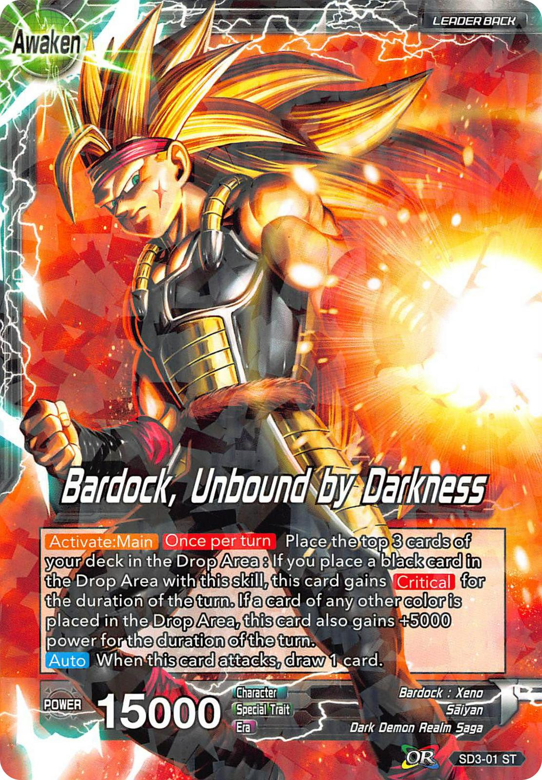 The Masked Saiyan // Bardock, Unbound by Darkness SD3-01 Precios ...