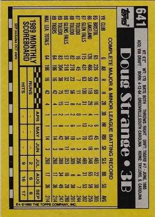 Doug Strange #641 Prices | 1990 Topps | Baseball Cards