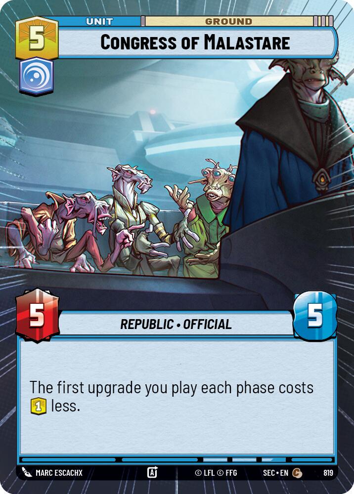 Congress of Malastare [Hyperspace Foil] #819 Prices | Star Wars ...