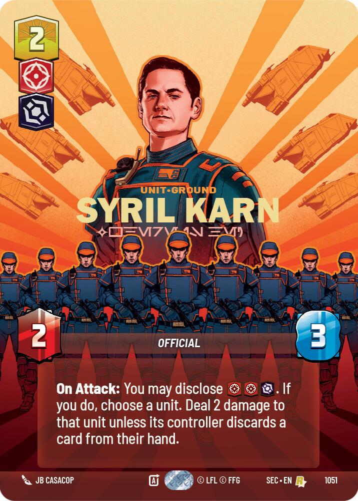Syril Karn - Where Is He? [Prestige] #1051 Prices | Star Wars Unlimited ...