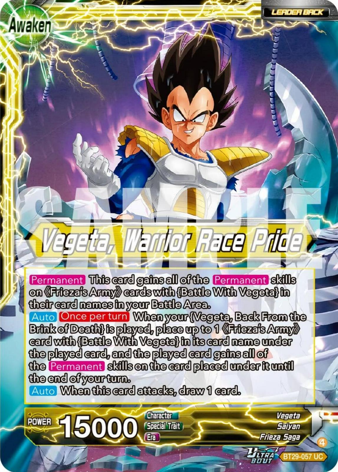 Vegeta // Vegeta, Warrior Race Pride BT29-057 Prices | Dragon Ball ...