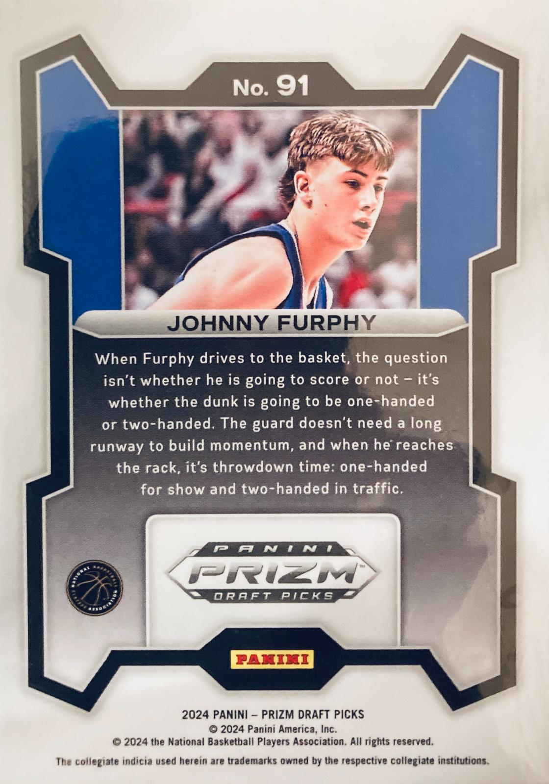 Johnny Furphy #91 Prices [Rookie] | 2024 Prizm Draft Picks | Basketball ...