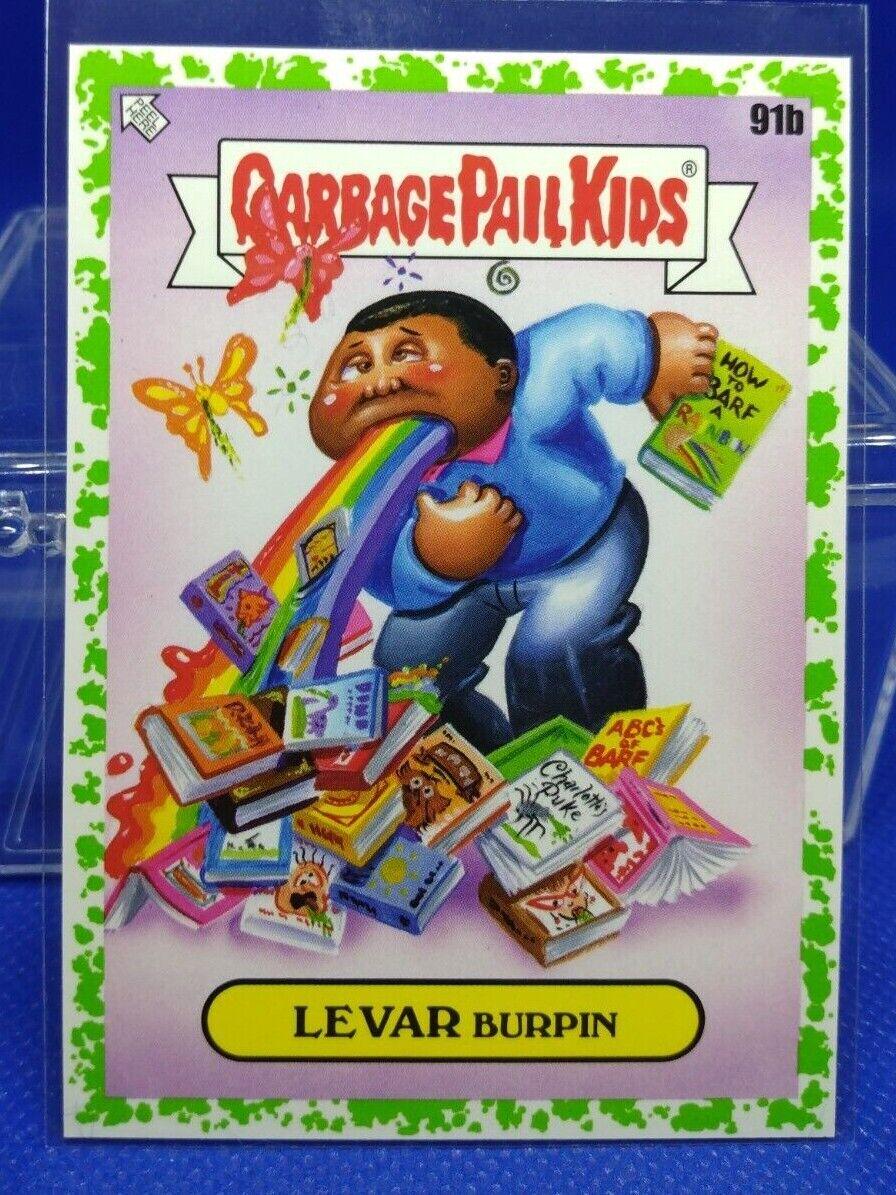 Levar Burpin [Green] #91b Prices | Garbage Pail Kids Book Worms | GPK Cards