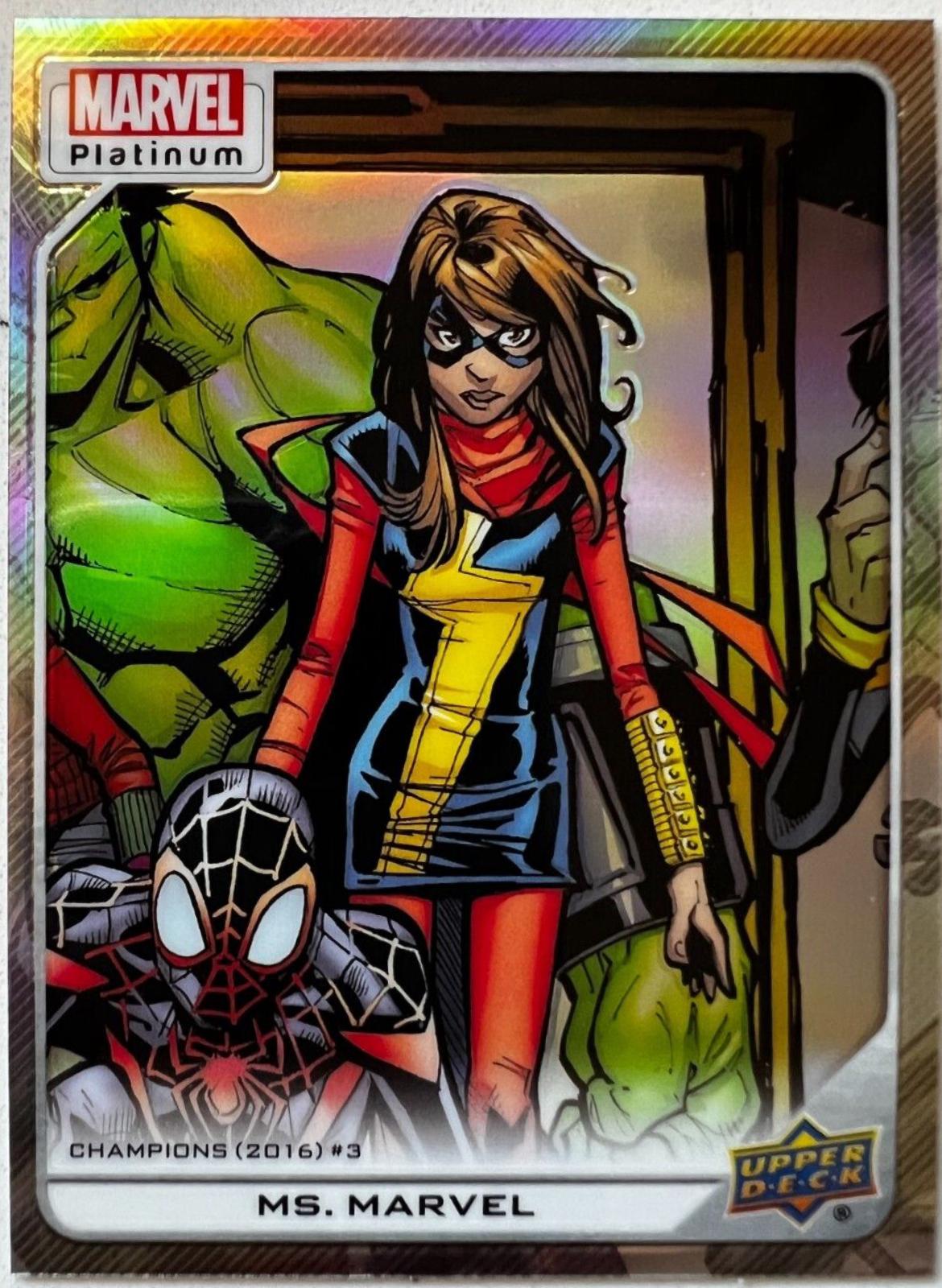 Ms. Marvel [Rainbow] #155 Prices | Marvel 2023 Upper Deck Platinum ...
