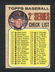 Checklist 110-196 #107 Prices | 1968 Topps | Baseball Cards